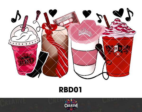 Sticker para Vaso Lata 16 oz o Taza de 11 oz - impresión DTF UV - RBD - CreativeInk